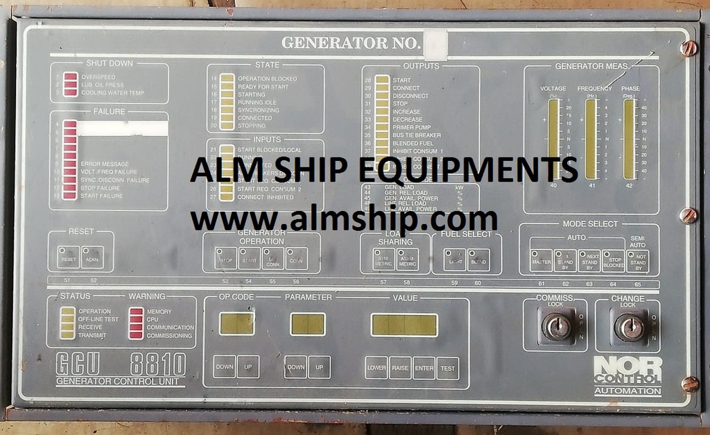 NOR CONTROL GCU 8810 GENERATOR CONTROL UNIT | ALM SHIP EQUIPMENTS